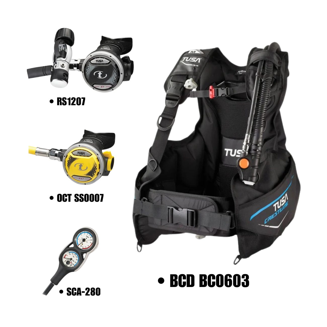 TUSA Paket BCD Set - Scuba Gear Indonesia